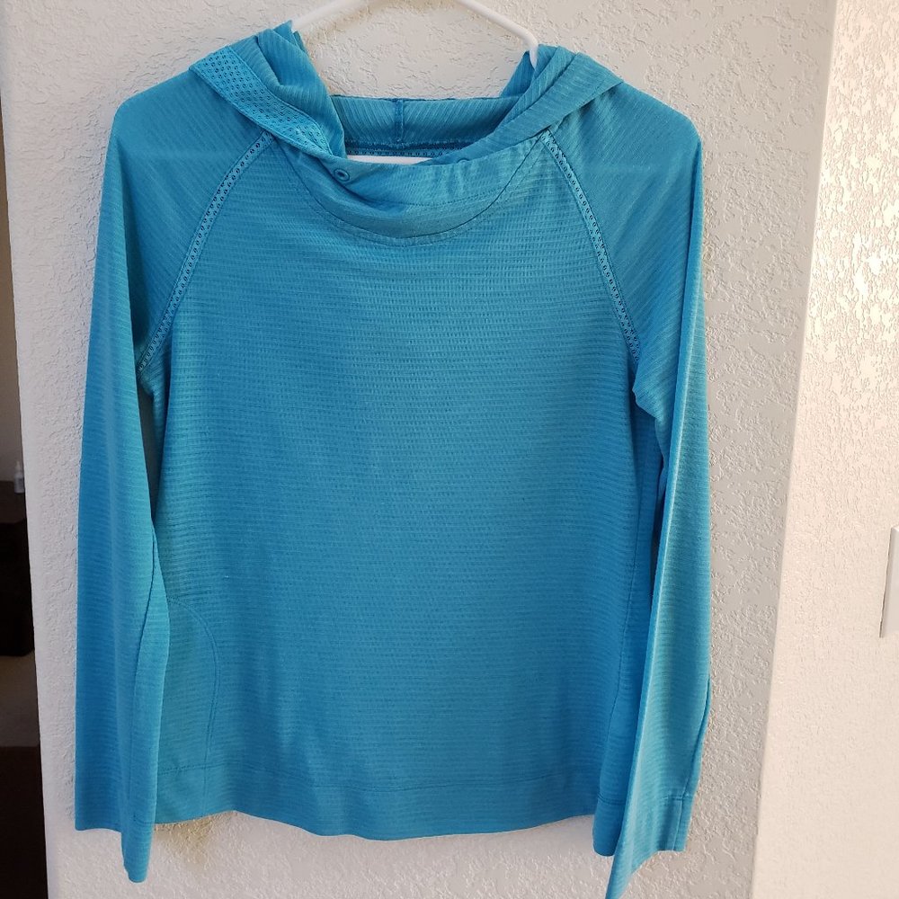 Royal Robbins - Title Nine Rash Guard Hoodie Sz S. - Gem
